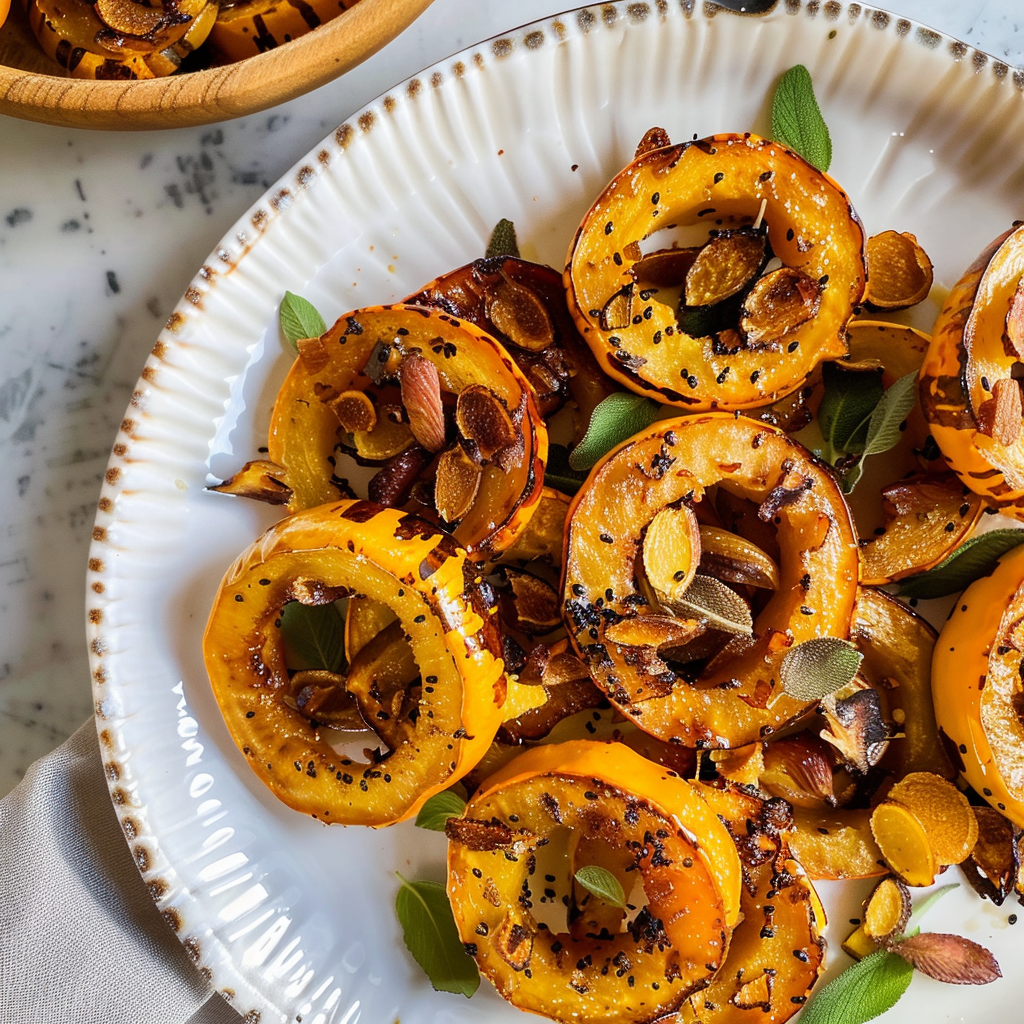 Roasted Delicata Squash Rings